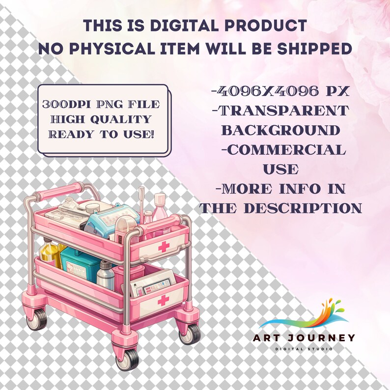40 Medical Elements Clipart Healthcare Projects Digital Planner, Pink ...