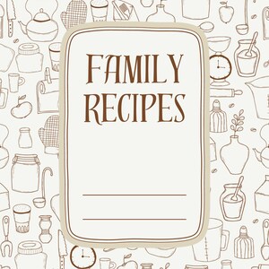 Neutral Beige Family Recipes Fillable Cookbook - Etsy
