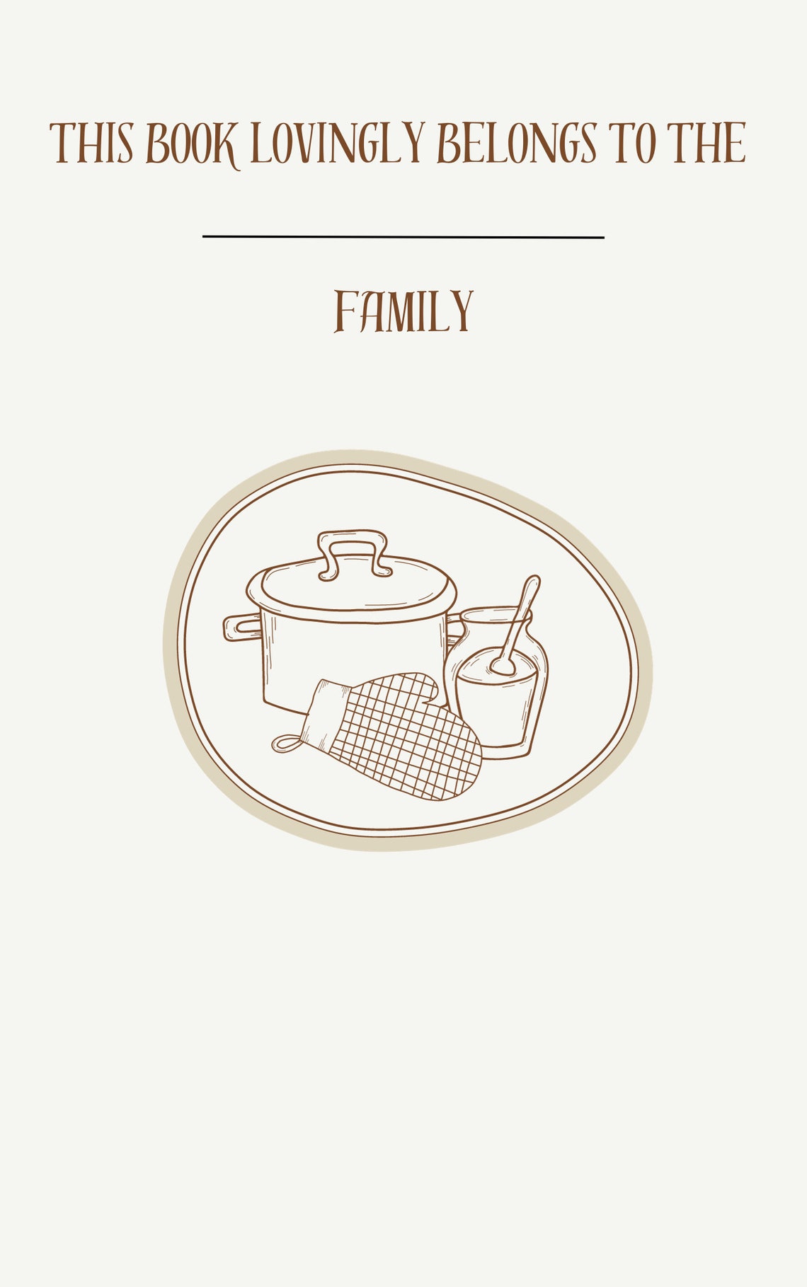 Neutral Beige Family Recipes Fillable Cookbook - Etsy