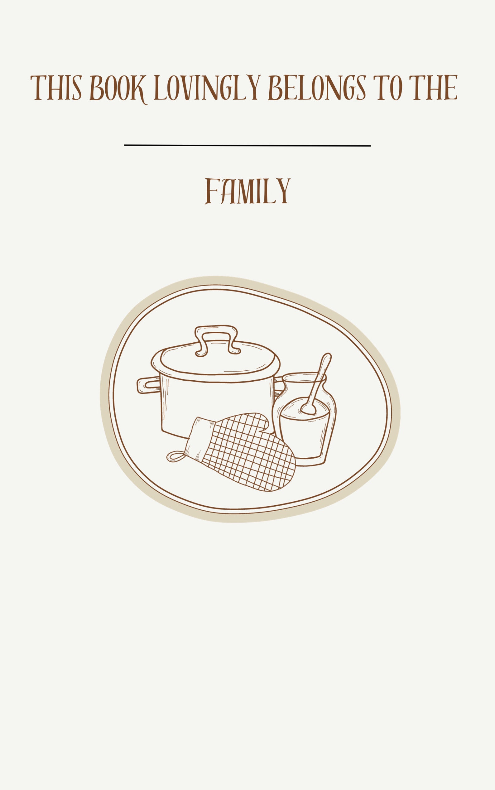 Neutral Beige Family Recipes Fillable Cookbook - Etsy