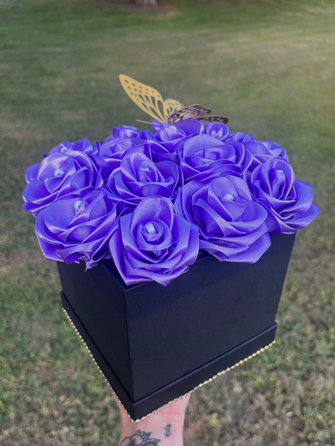 Eternal Rose Gift Box Eternal Rose Bouquet, Ramo Buchon, Artificial ...