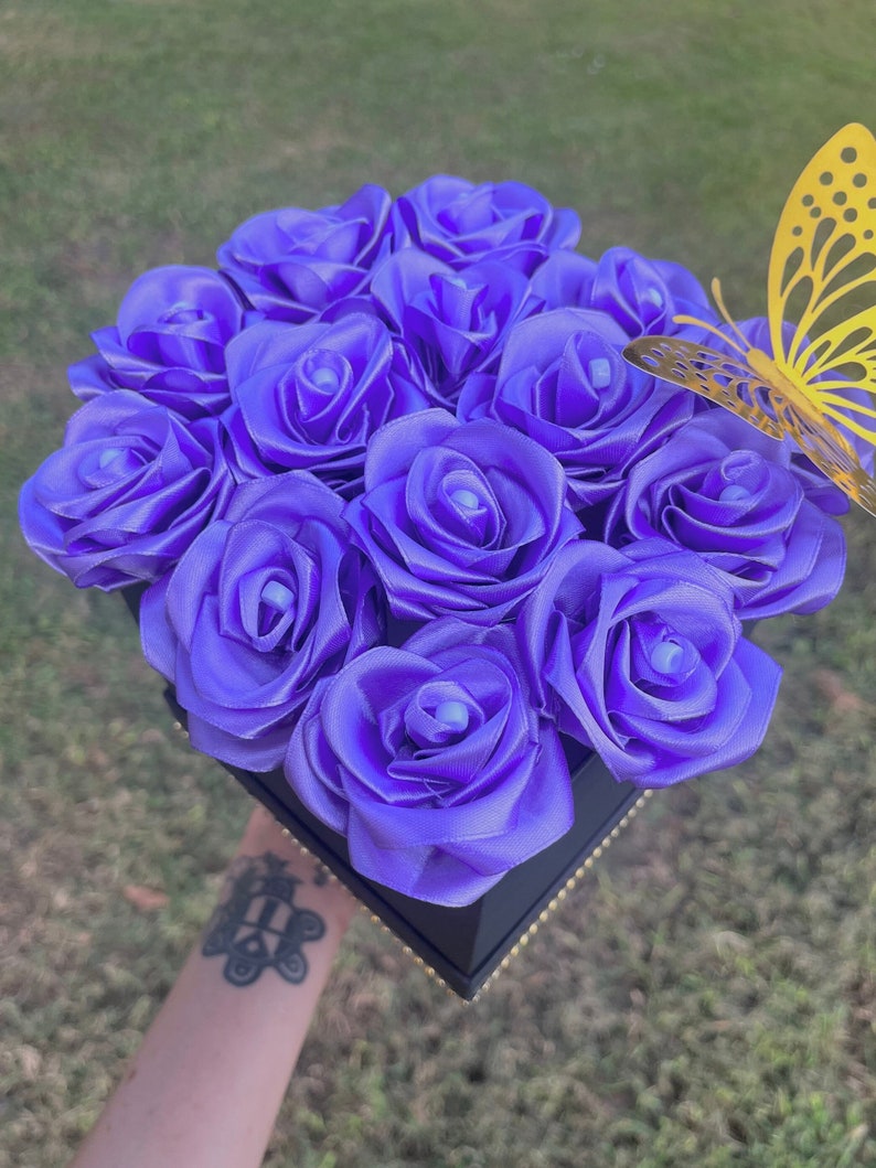 Eternal Rose Gift Box Eternal Rose Bouquet, Ramo Buchon, Artificial ...