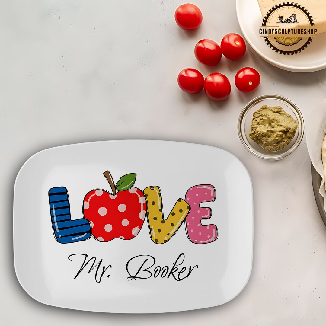Personalized Kid's Name Love Platter Custom Love Serving Platter Cute ...