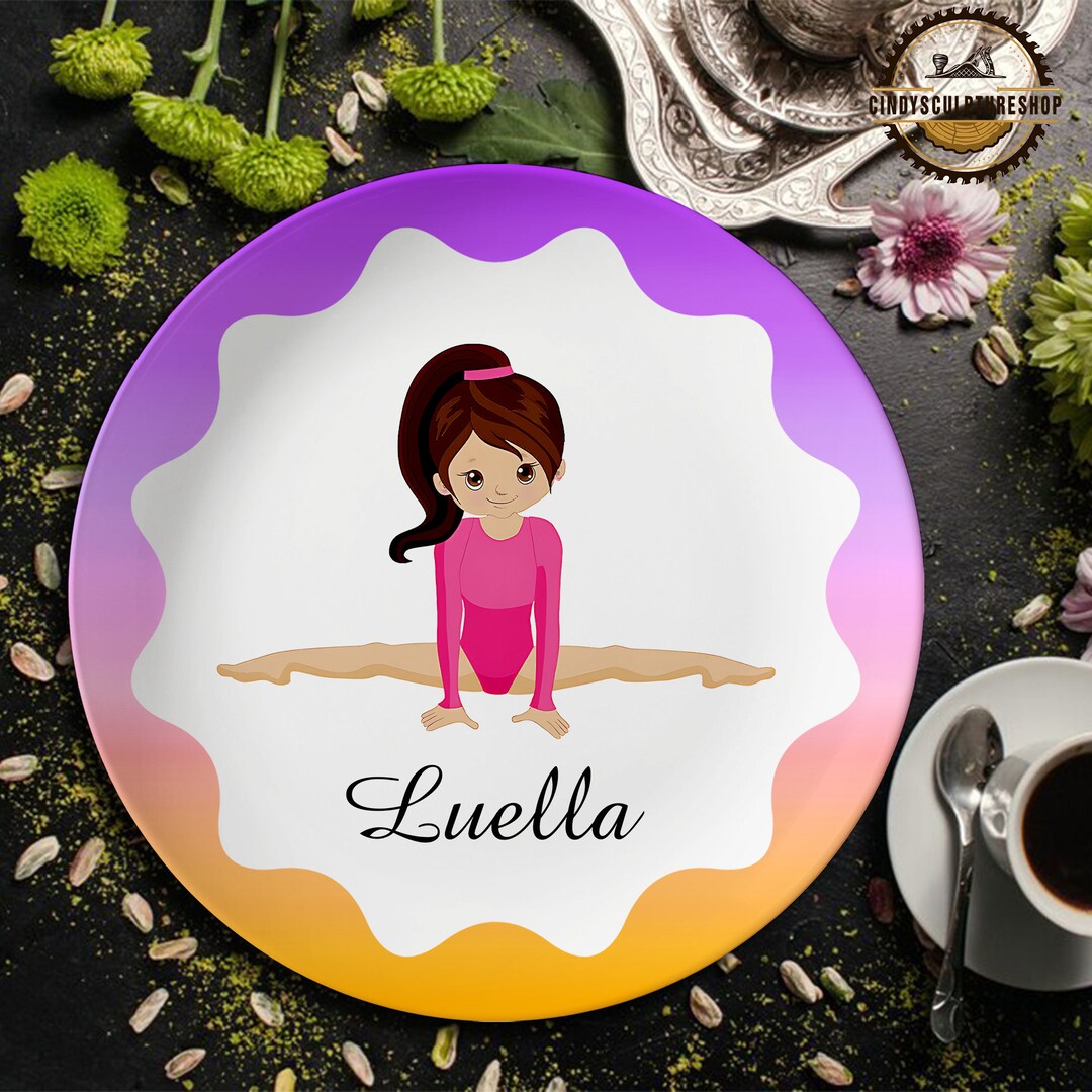 Personalized Girl Gymnast Platter Kids Girl Yoga Platter Stocking ...