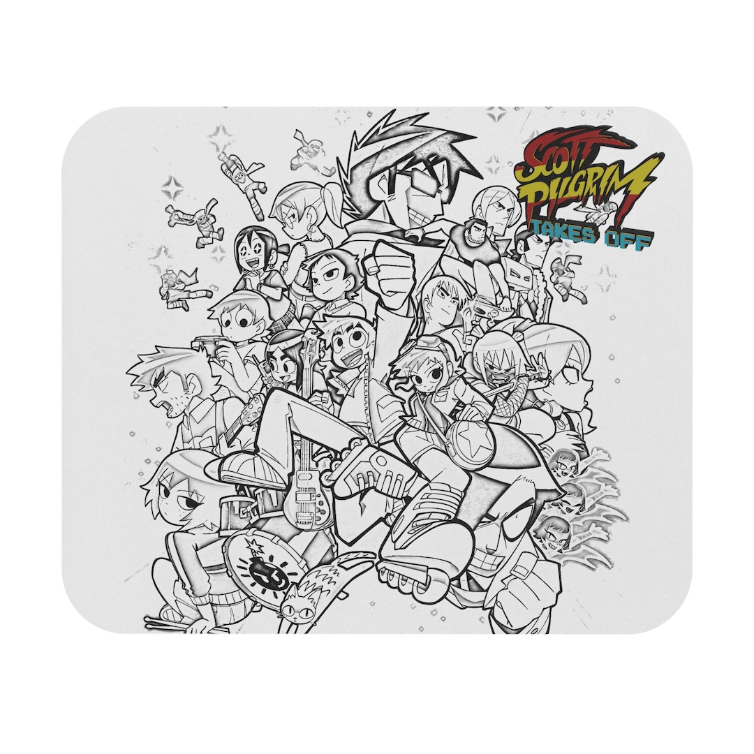 Scott Pilgrim Takes off Netflix Anime Series Mouse Pad - Etsy