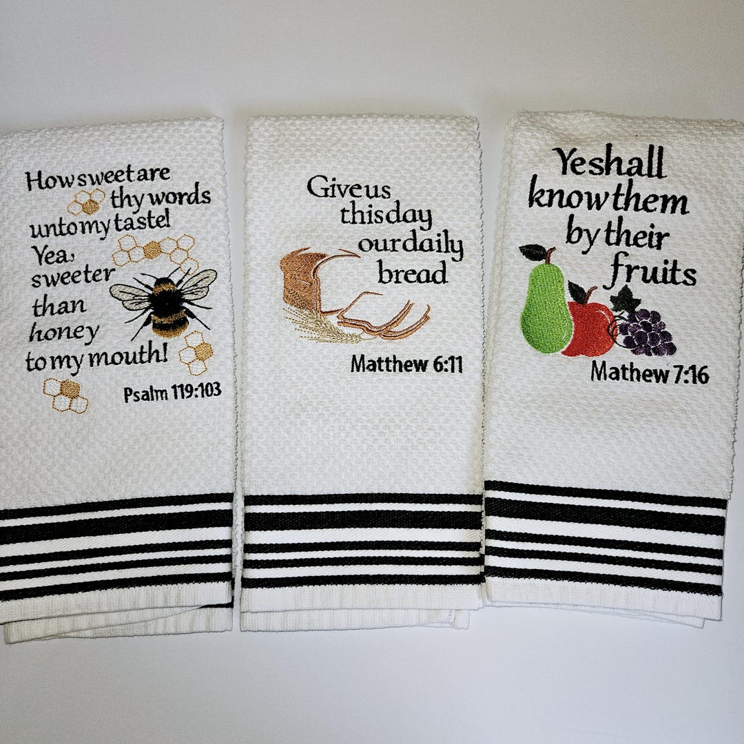 Bible Verse Kitchen Towels Inspiring and Practical Gift Set Great for ...