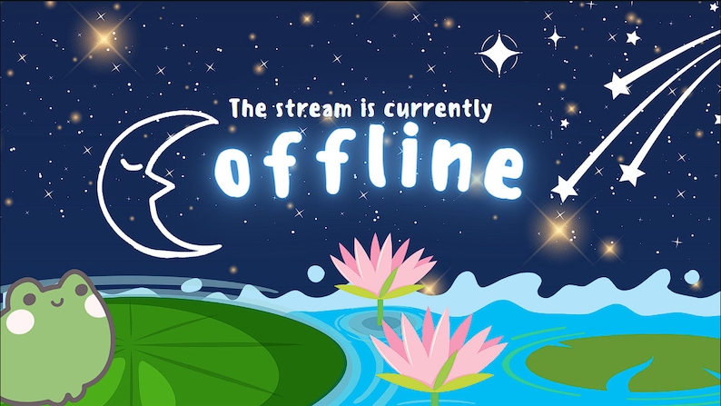 Starry Night Frog L Twitch Offline Screen Offline Scene, Twitch ...