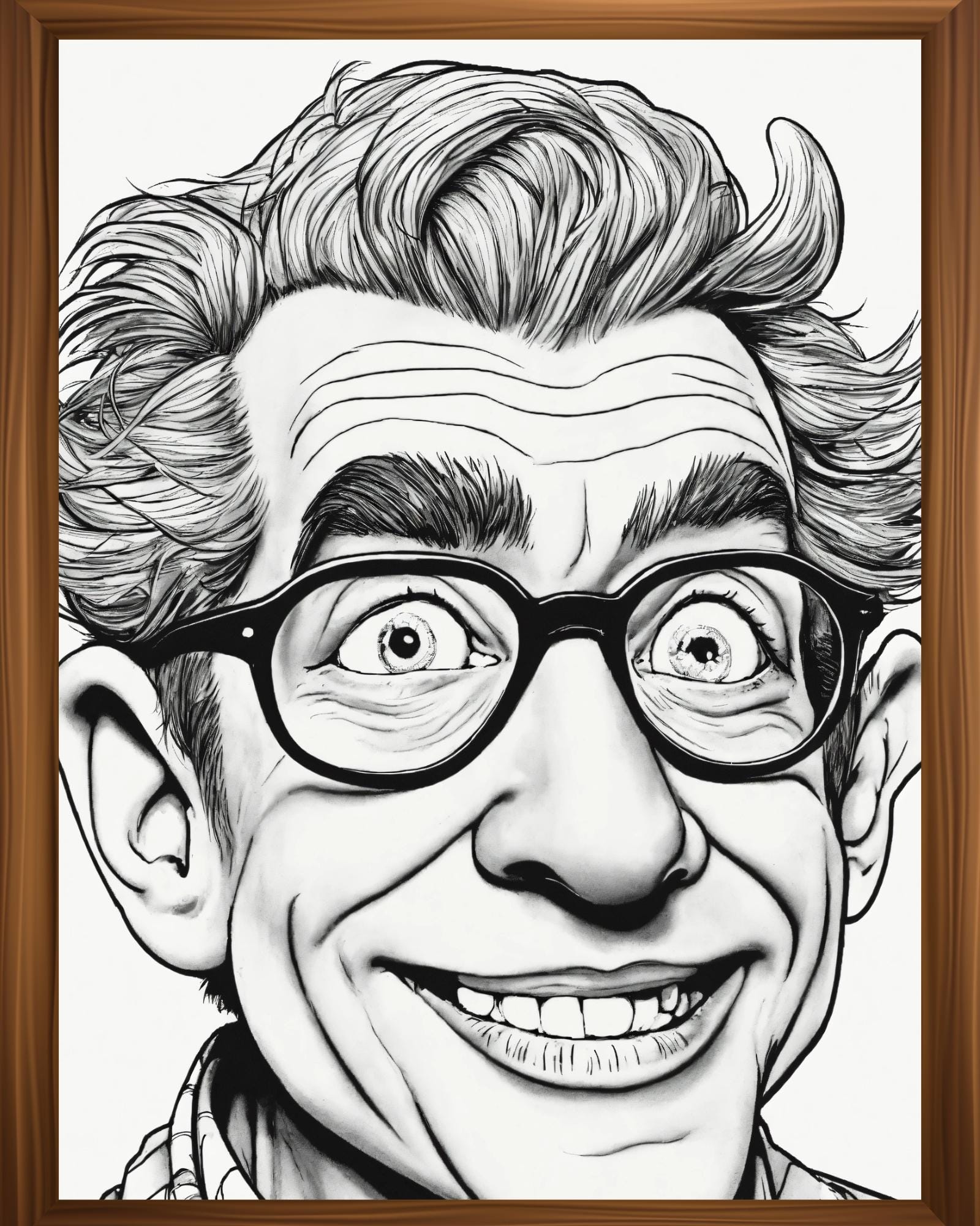 Aged Faces Pencil Art – Hand-drawn Black & White Sketches, Printable ...