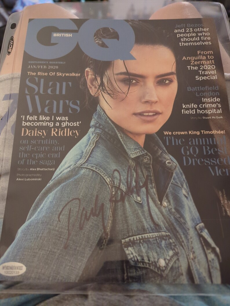 Daisy Ridley Signed GQ Magazine Cover Photo W/coa - Etsy