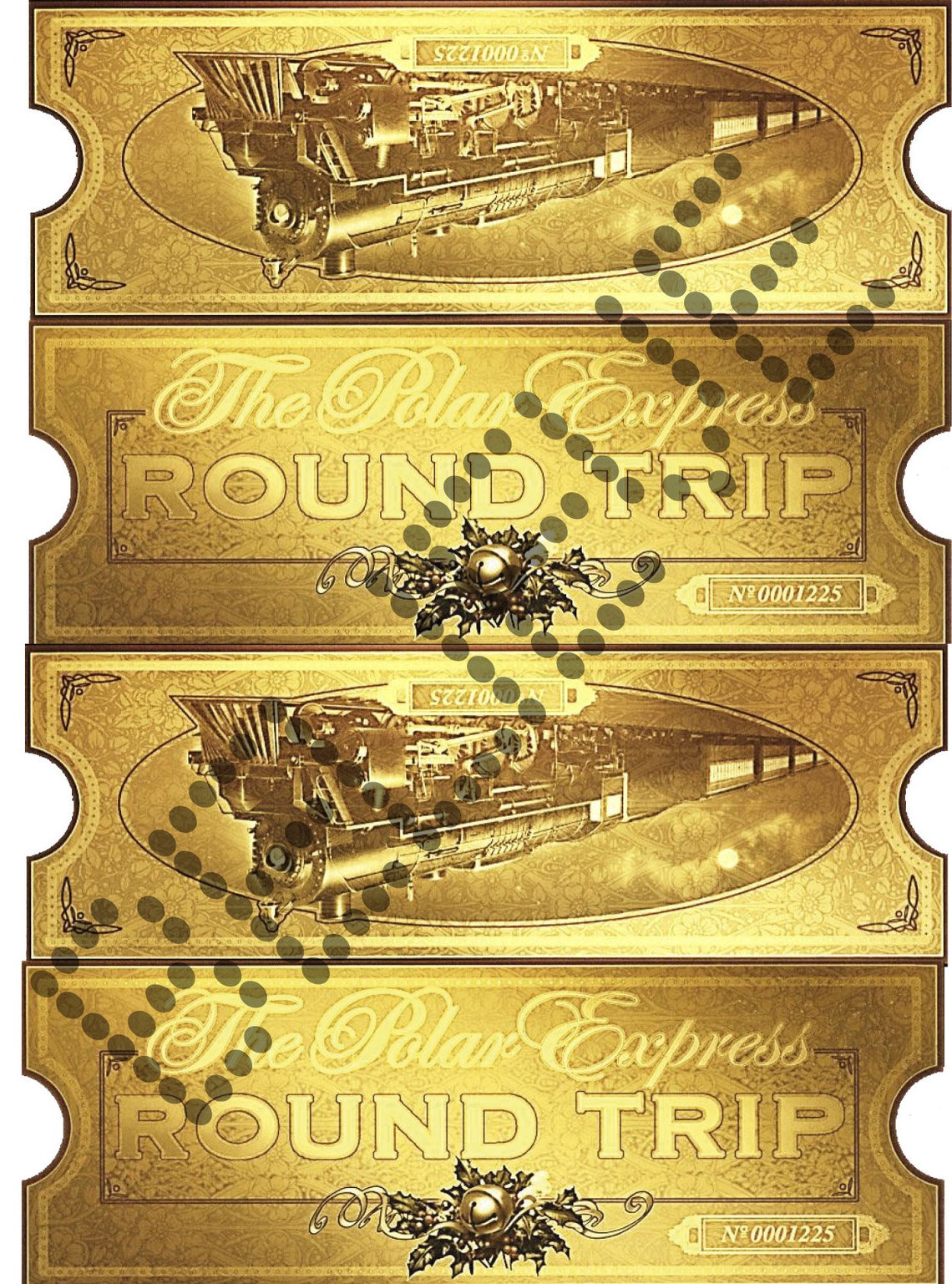 Printable Polar Express Ticket, High Quality Front and Back, Polar ...
