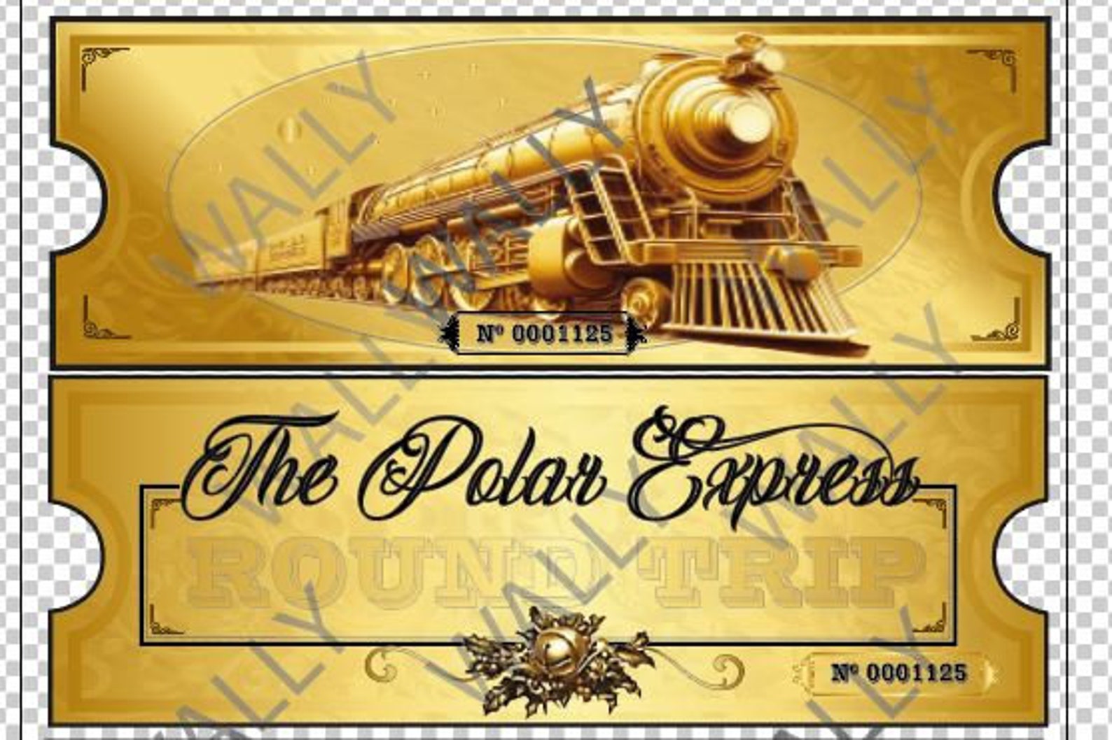 Unique Personalized Polar Express Ticket Printable, Front and Back High ...
