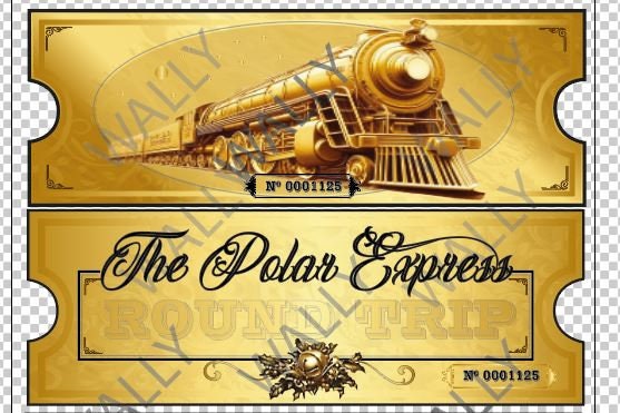 Unique Personalized Polar Express Ticket Printable, Front and Back High ...