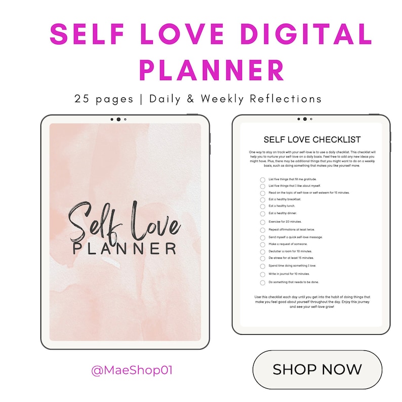 Self Love Planner - Etsy
