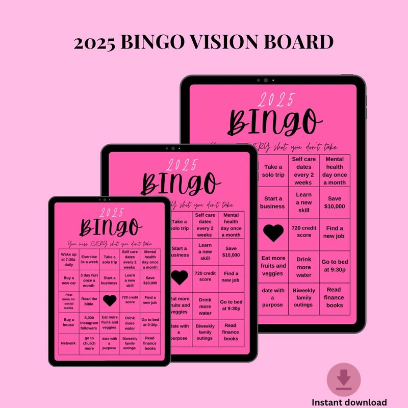 2025 Bingo Vision Card - Etsy