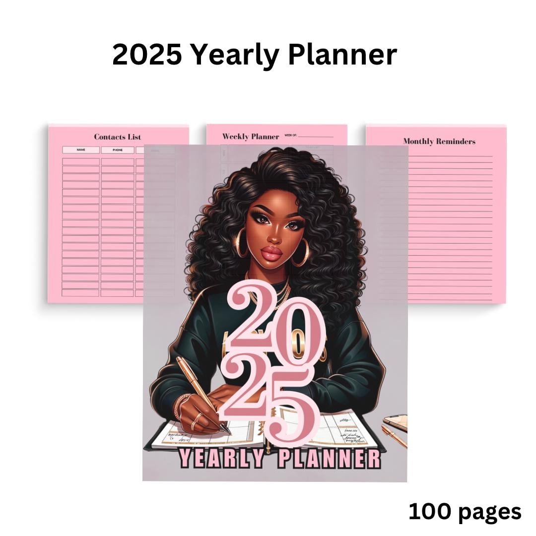 Black Girl 2025 Planner | 2025 Planner | Black Girl Magic | 2025 ...