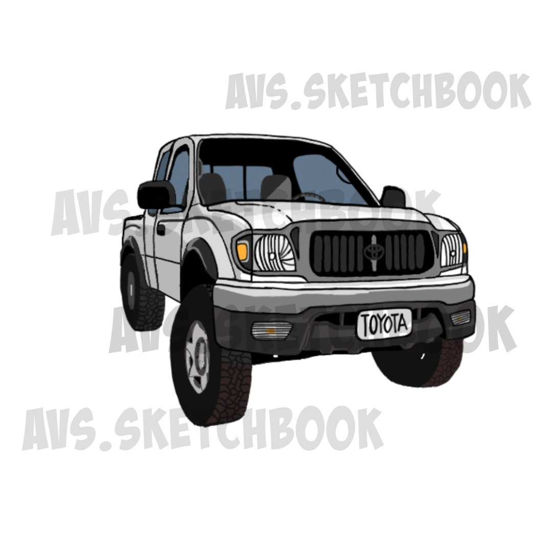 Toyota Tacoma | Clip Art - Etsy