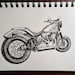 Detailed Harley Softail - Pen and Ink Motorcycle Drawing - Etsy
