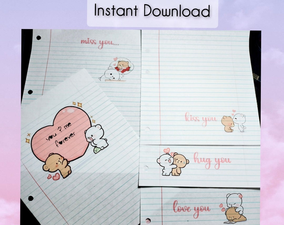 Milk and Mocha Stationery Set Prison Wife Jail Mail Digital - Etsy