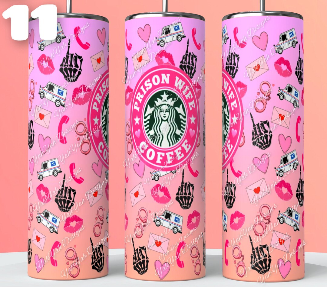 Prison Wife Jail Mail Inmate Love Coffee 20oz Straight Tumbler - Etsy