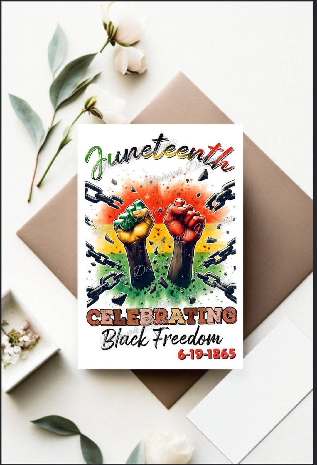 Juneteenth Freedom Independence Greeting Card Black Love Holiday Prison ...