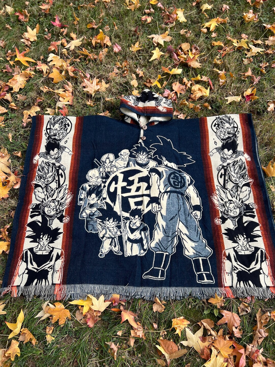 Dragon Ball Z Poncho, Alpaka Poncho, Handarbeit, Anime Kapuzen Poncho ...