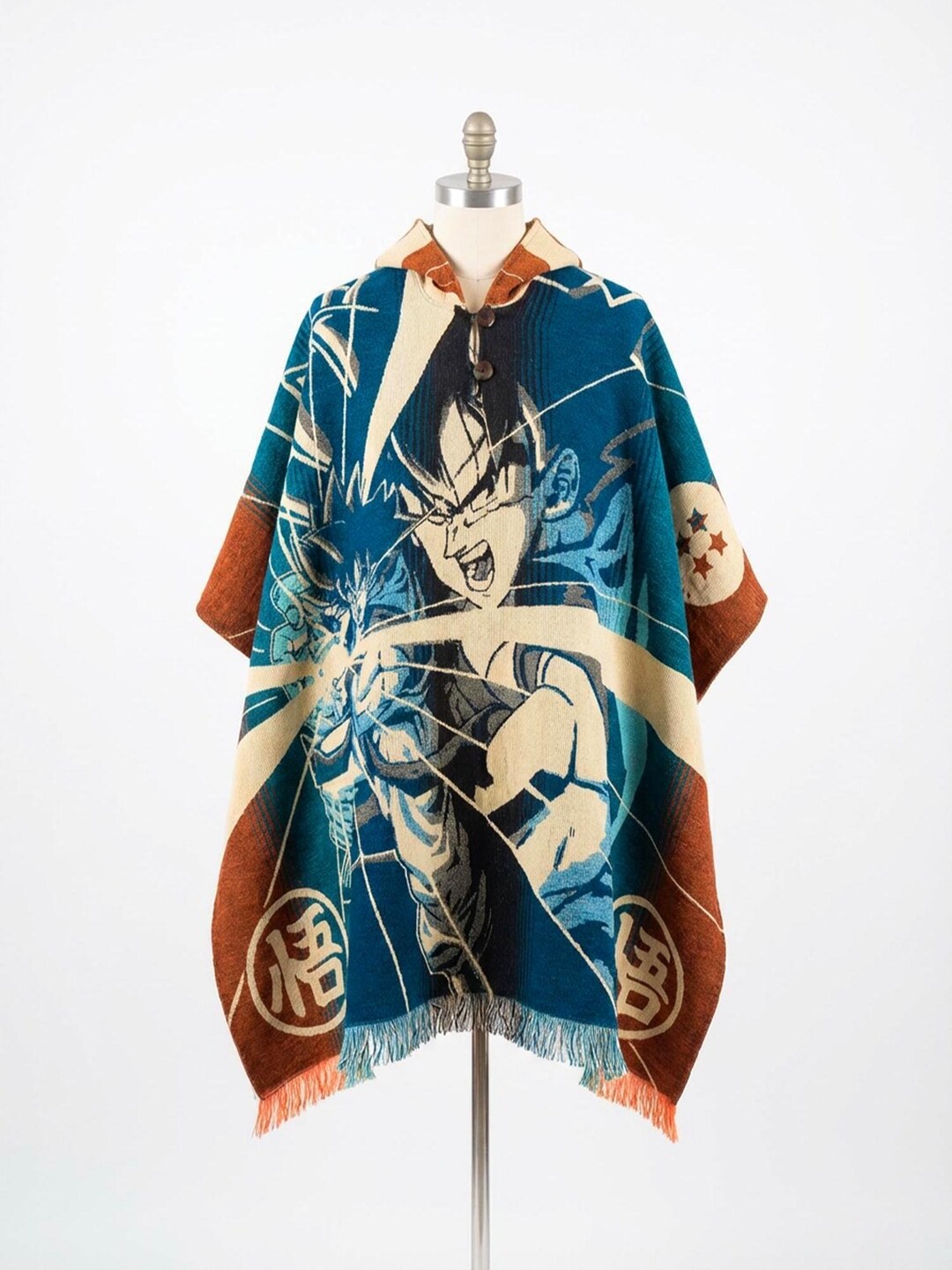 Dragon Ball Z Goku Poncho, Goku Poncho, Son Goku Poncho, Dragon Ball ...
