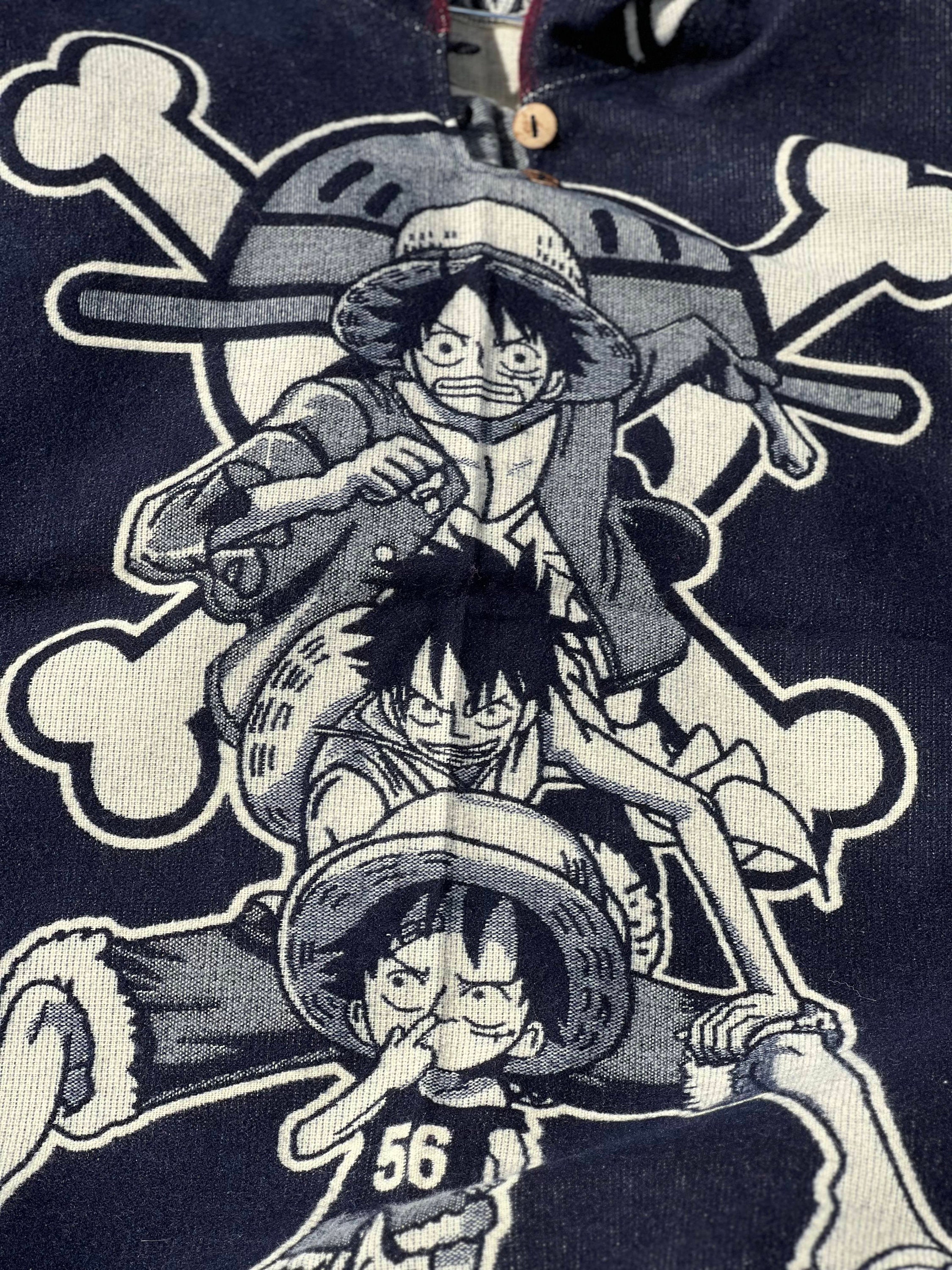 One Piece Poncho, Monkey D. Luffy, Warm and Cozy Poncho, Hooded Poncho ...