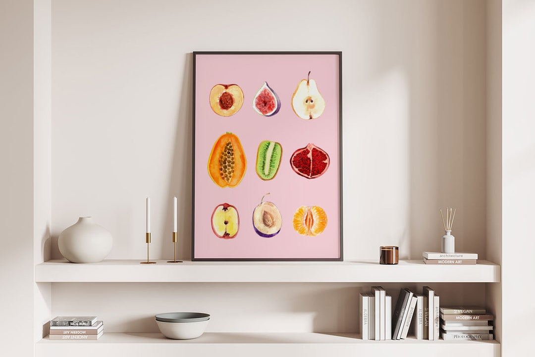 Print Sliced Female Fruits, Vulva Poster, Empowerment Yoni, Body Positivity Poster, Kinky Wall ...