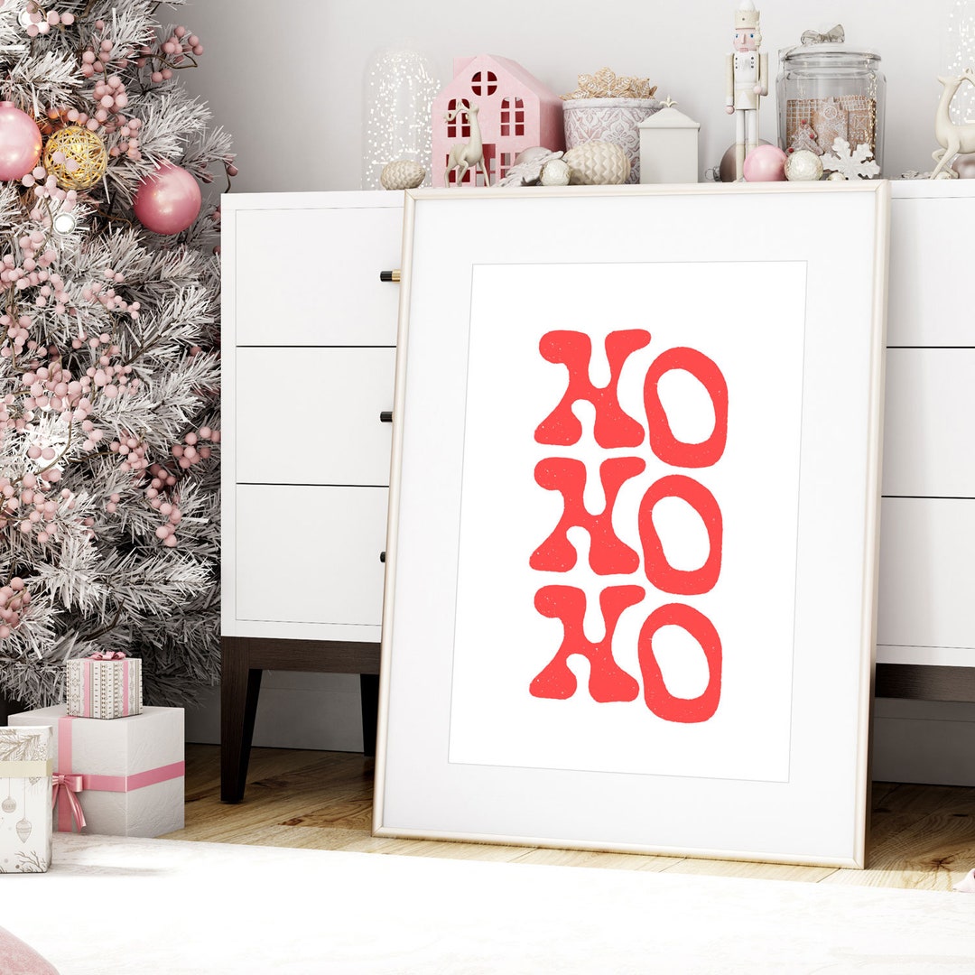 Print ho Ho Ho, Christmas Poster, Santa's Laughter, Seasonal Wall Print ...