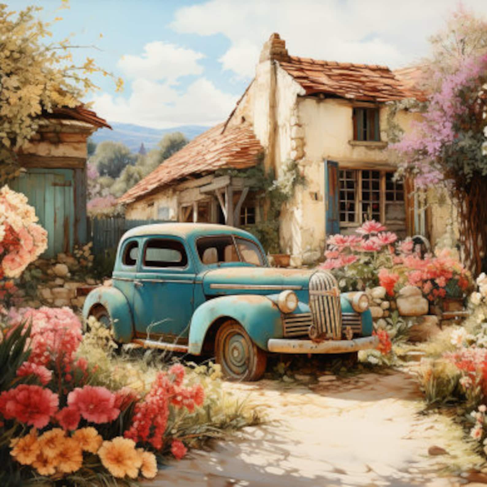 Digital Vintage Landscape Poster Download, Stunning Scenary - Etsy