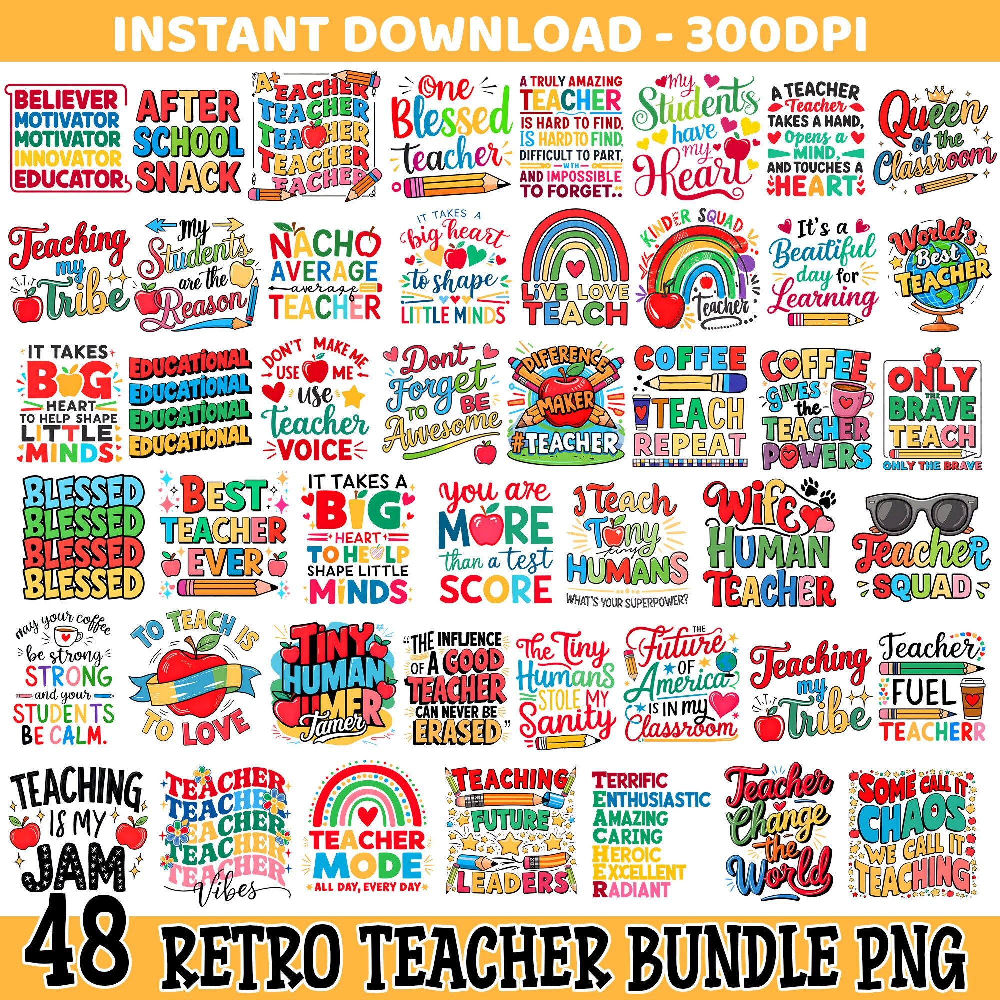 Teacher Png Bundle, Teacher Png, Teacher Appreciation Png, Funny Png ...