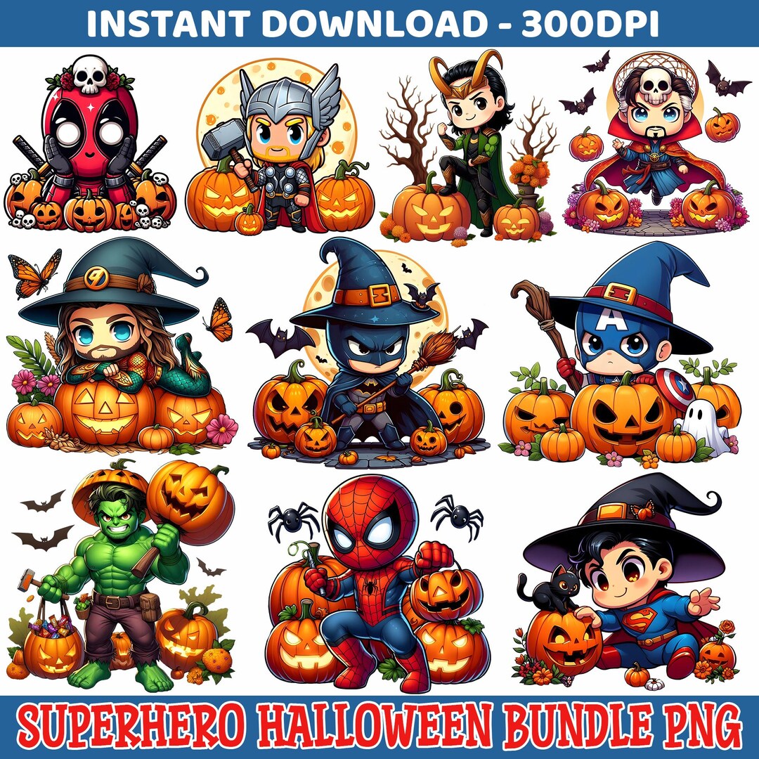Halloween Cartoon Bundle Png, Halloween Png, Halloween Friends Cartoon ...