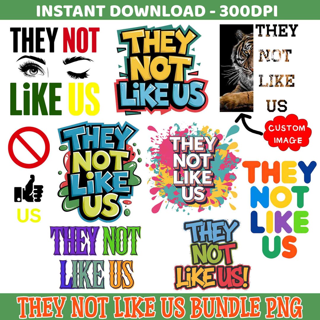 They Not Like Us Bundle Png, They Not Like Us Frame, Hip Hop Music Png ...