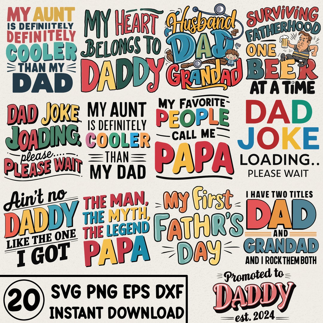 Dad SVG Bundle, Father Bundle SVG, Dad Quotes SVG, Best Dad Svg, Daddy ...