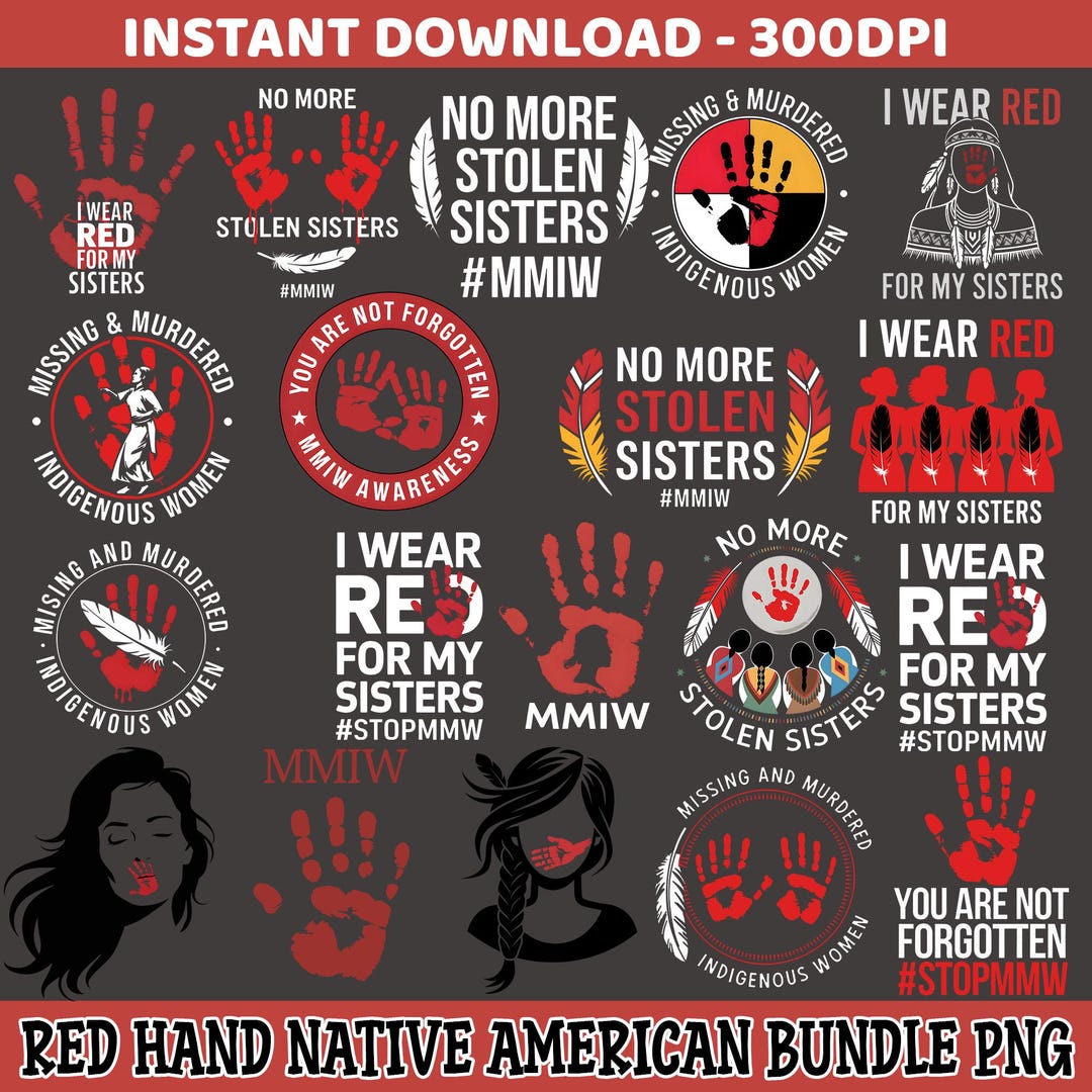 Red Hand Native American Bundle Png, Native Png, Indian Png, Human ...