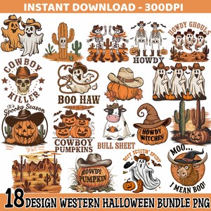 Western Halloween Bundle, Halloween Png, Halloween Sublimation Designs ...