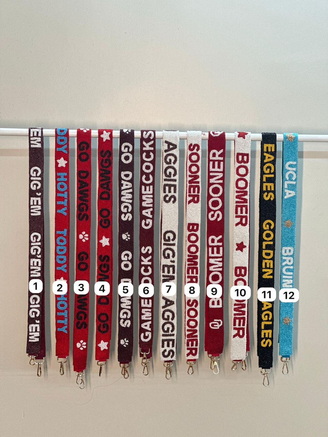 Gameday Beaded Strap, College Purse Strap, Stadium Approved Straps ...