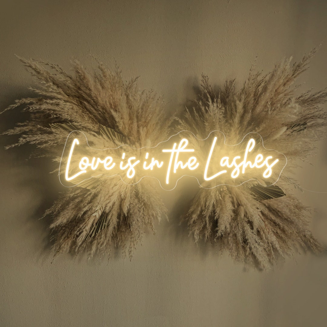 Love is in the Lashes Neon Sign: Beauty Salon Decor - Etsy