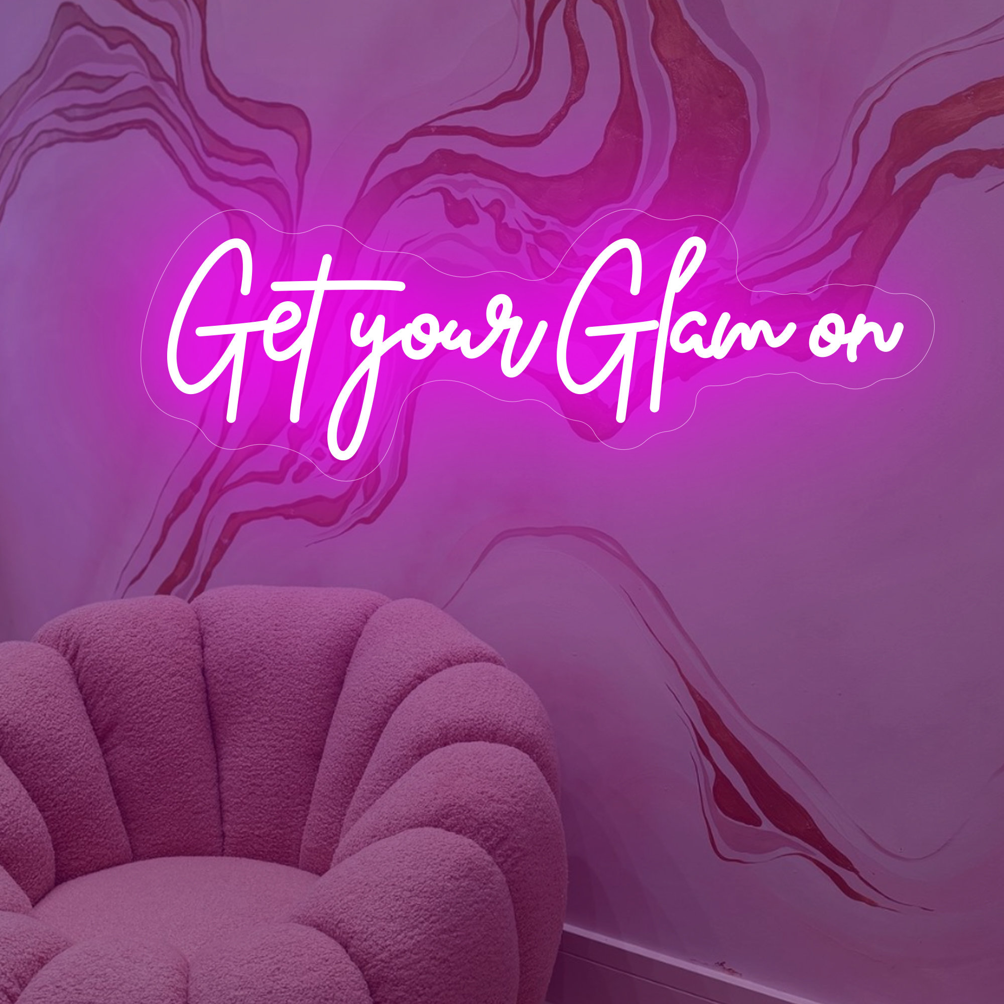 Get Your Glam on Neon Sign - Beauty Studio Decor - Etsy