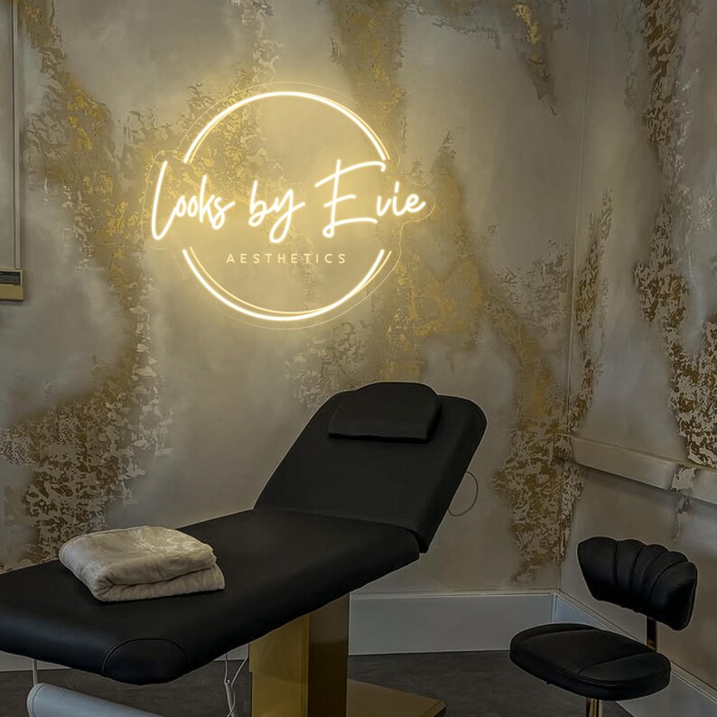 Custom Business Logo Neon Sign: Salon Wall Decor, LED Door Sign - Etsy