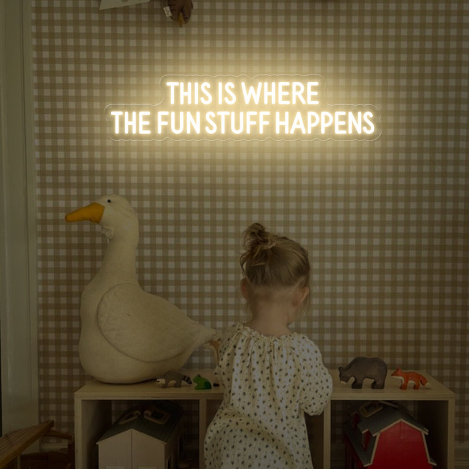 This is Where the Fun Stuff Happens Neon Sign, Kid's Room Decor ...