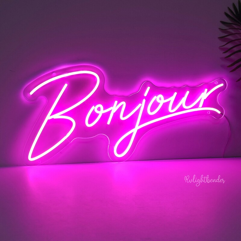 Bonjour Sign - Etsy