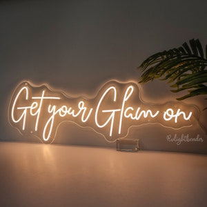 Get Your Glam on Neon Sign - Beauty Studio Decor - Etsy
