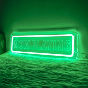 Now Playing Neon Sign, Now Spinning Neon Sign, Record Display, Music ...