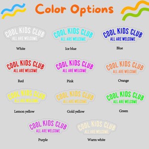 Cool Kids Club All Are Welcome Neon Sign, Kid's Room Decor, New Year ...
