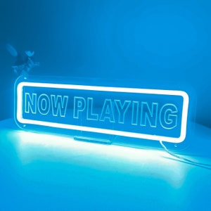 Now Playing Neon Sign, Now Spinning Neon Sign, Record Display, Music ...
