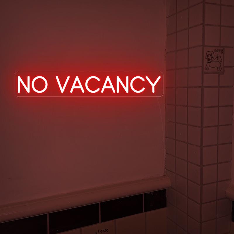 No Vacancy LED Neon Sign: Custom Business Logo, Shop Open Sign - Etsy