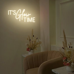 It's Glow Time Neon Sign, Beauty Neon Sign, Studio Neon Sign, Salon ...