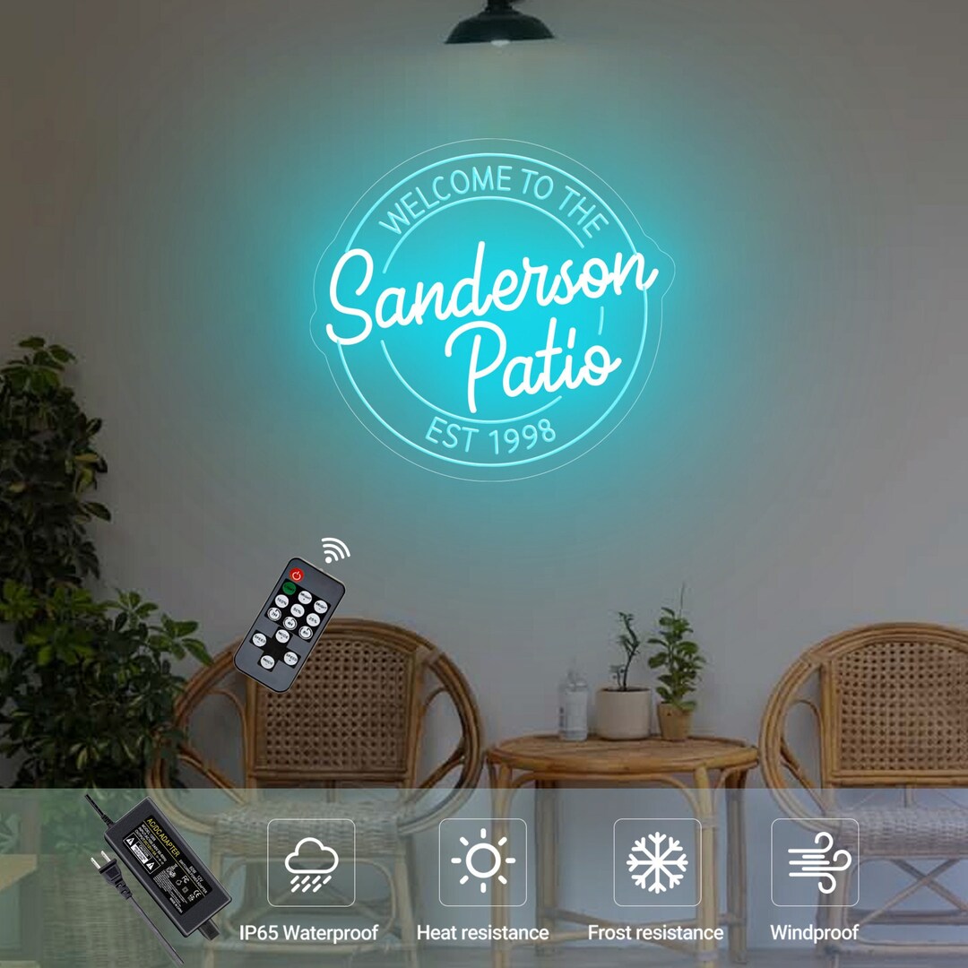 Waterproof Custom Patio Neon Sign, Neon Sign Custom Wedding, Outdoor ...