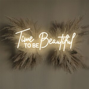 Time to Be Beautiful Neon Sign, Girl Boss Sign, Beauty Neon Sign ...